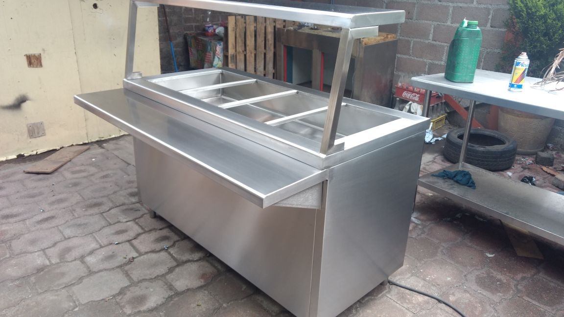 MESA FRIA TINA A HIELO CUATRO INSERTOS ENTEROS